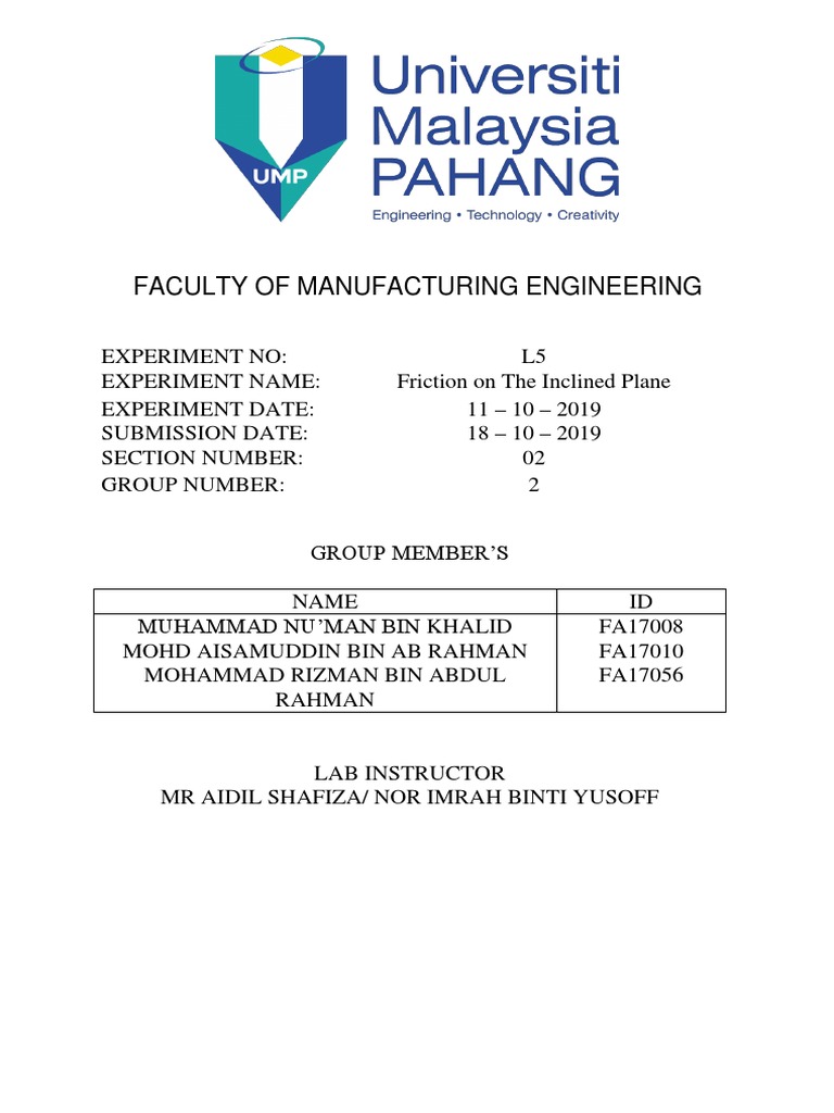 Lab 5 Friction | PDF | Friction | Force