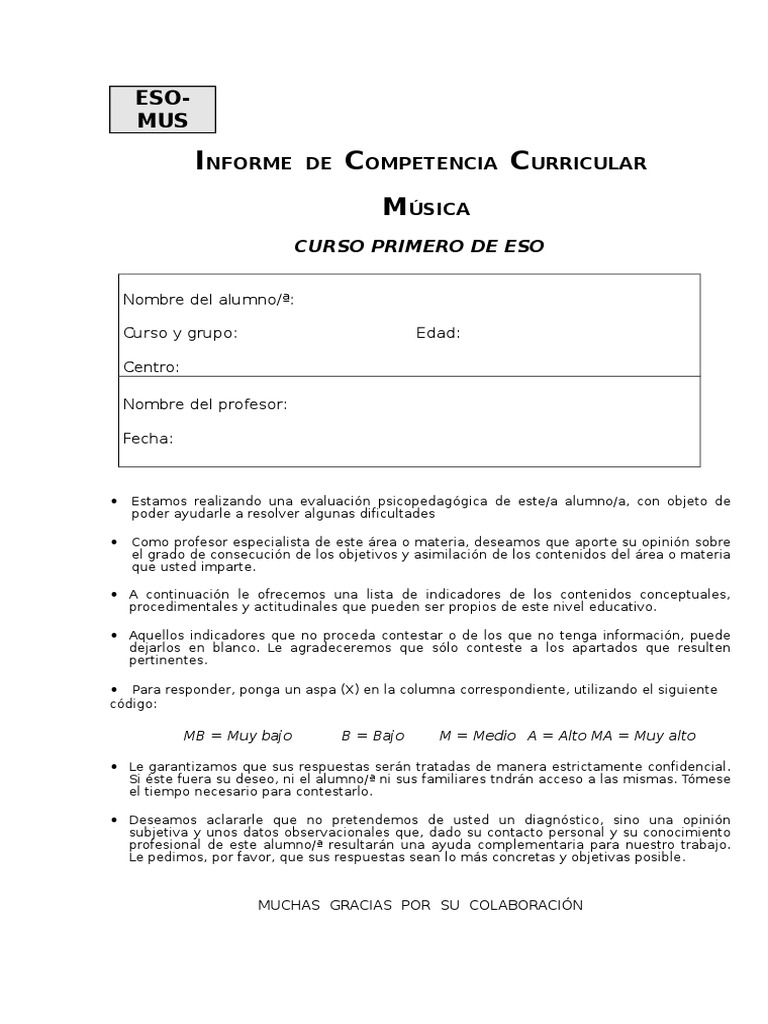 Evaluación Musical 1º ESO | PDF | Ritmo | Melodía