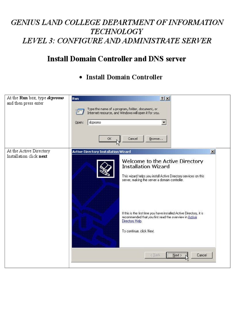 Install DC and Config DNS Server | PDF | Business | Computers