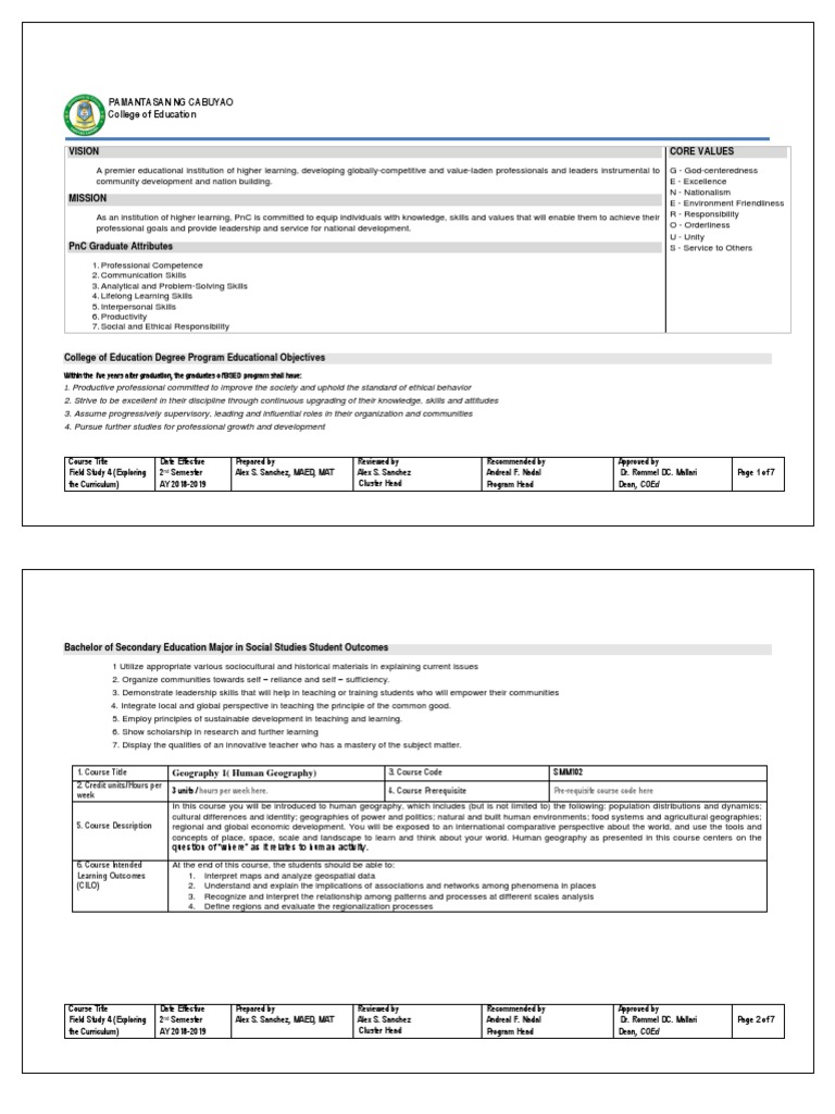 Field Study 4 (Exploring The Curriculum) | PDF | Curriculum | Test ...