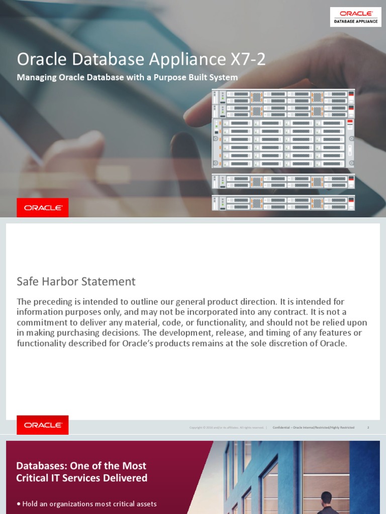 Oracle Database Appliance X7 2 Managing Oracle Database With A Purpose Built System Pdf