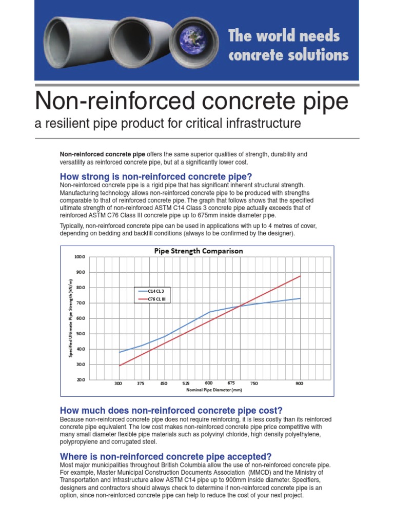 Reinforce Concrete Pipe | PDF | Pipe (Fluid Conveyance) | Reinforced ...
