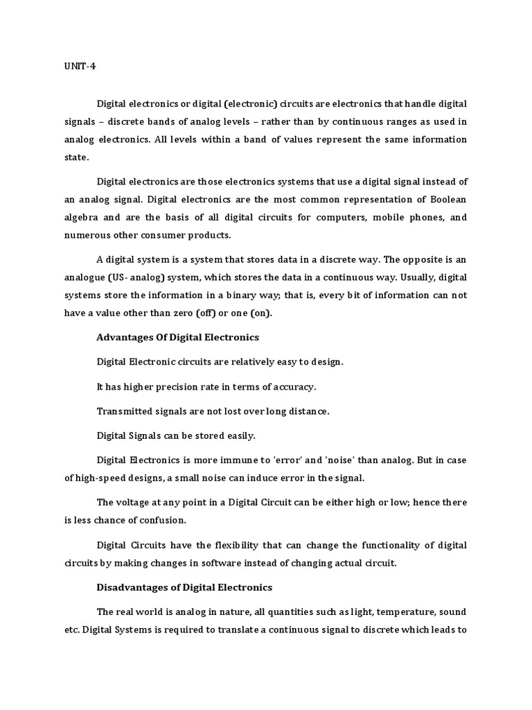 UNIT-4 Digital Electronics Notes | Download Free PDF | Central ...