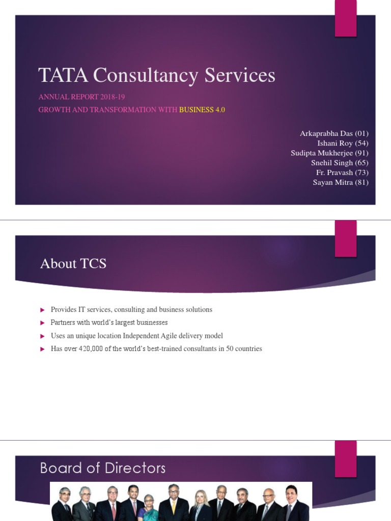 TCS Annual Report 2018-19 | PDF | World Economic Forum | Innovation