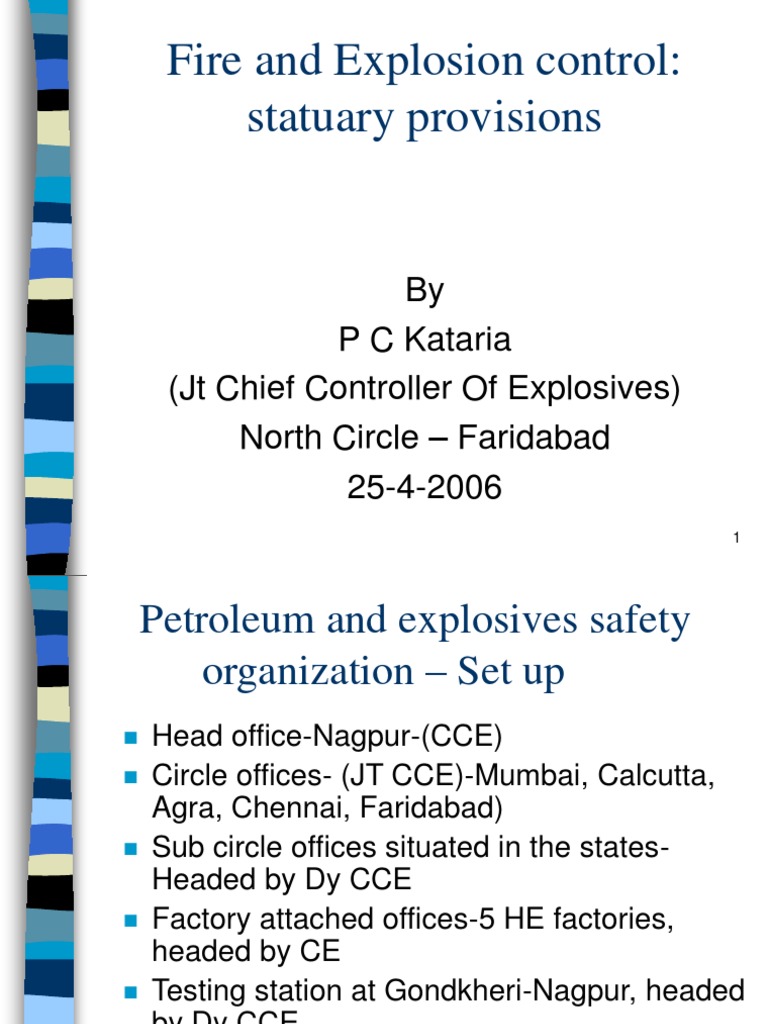 Fire and Explosion Control: Statuary Provisions | PDF | Vehicles ...