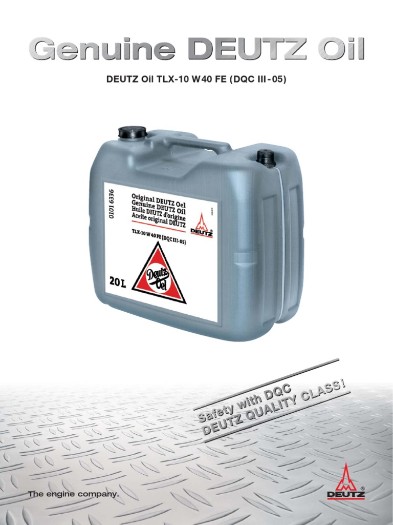Deutz Fahr Oil | PDF | Motor Oil | Internal Combustion Engine
