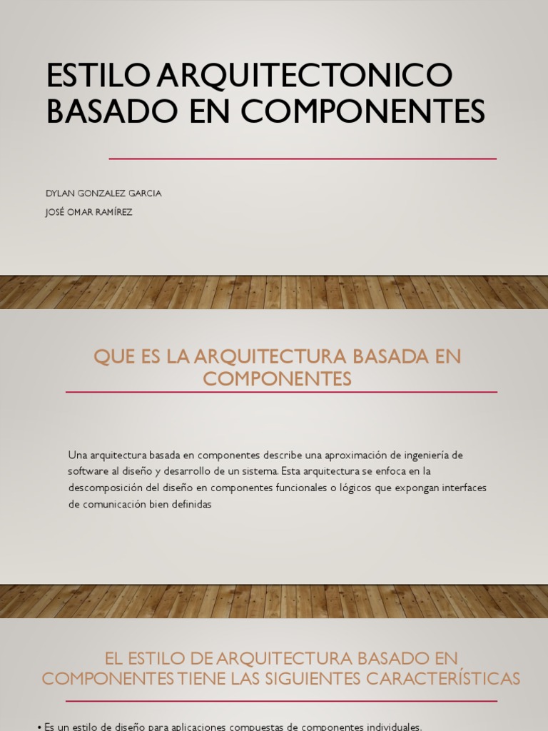 Arquitectura Basada en Componentes | PDF | Arquitectura de software ...