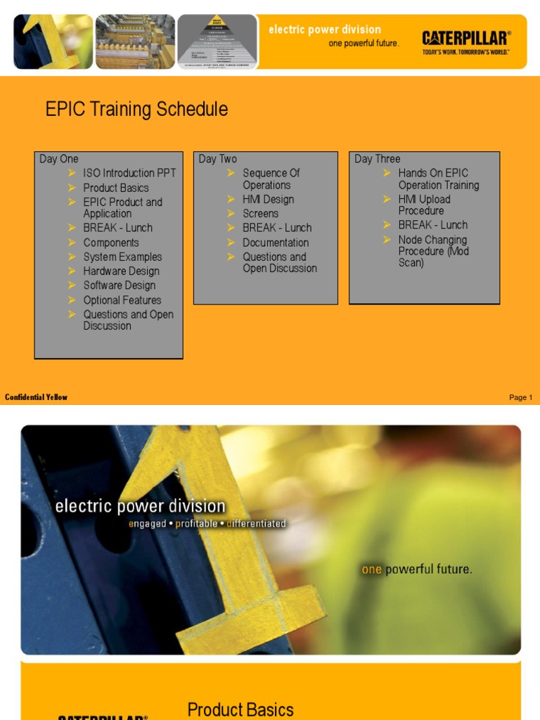 EPIC Training Schedule and Overview | PDF | Electric Generator ...
