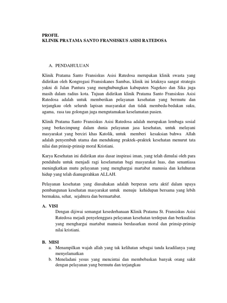 Profil Klinik Pratama Pdf