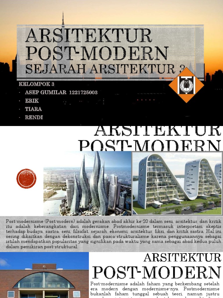 Arsitektur Post-Modernisme dan Teorinya | PDF | Ilmu Sosial | Seni
