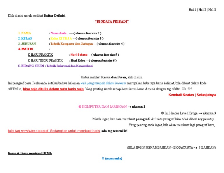 Latihan 3 Variasi Font 2 | PDF