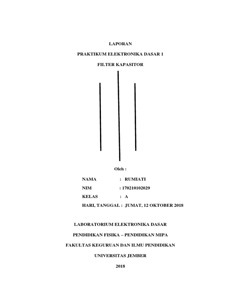Laporan Filter Kapasitor | PDF