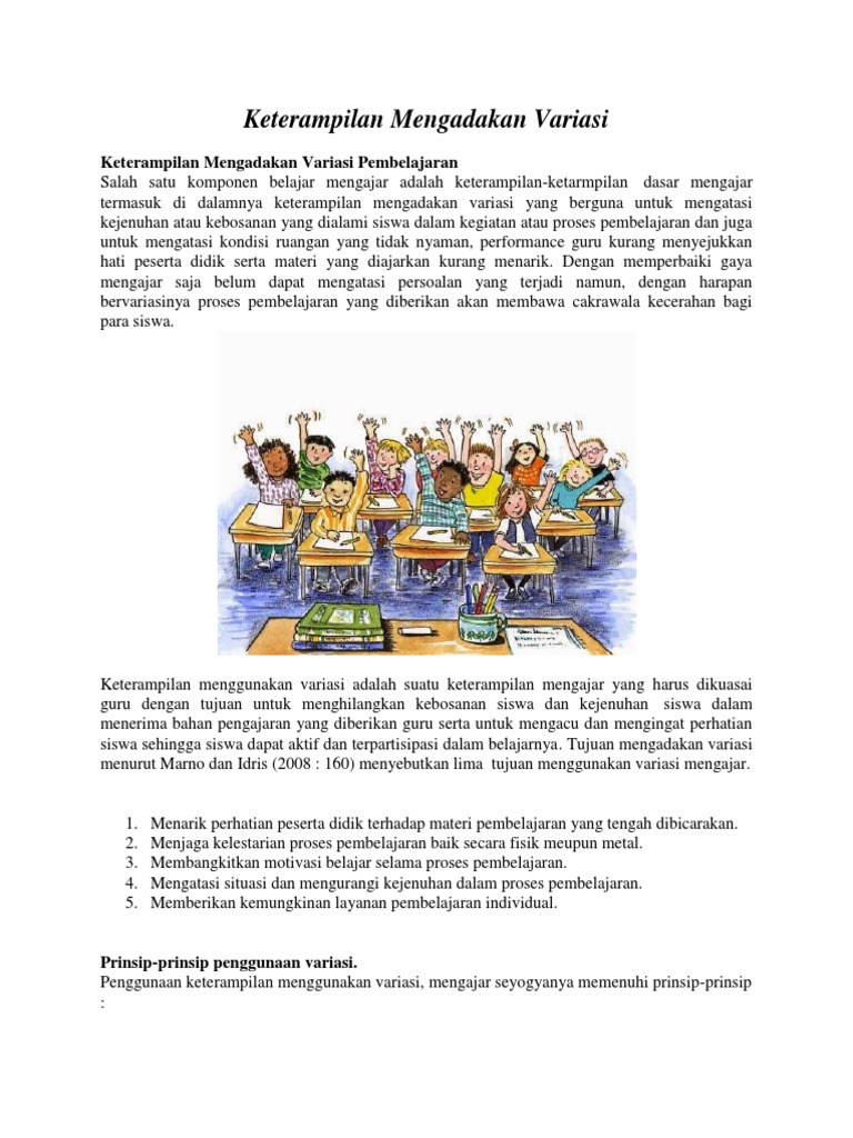 Keterampilan Mengadakan Variasi | PDF