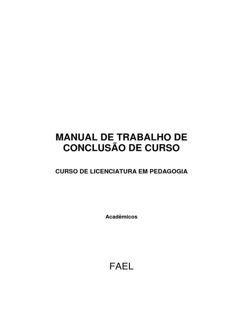 Manual TCC PDF | PDF | Método científico | Direitos Autorais