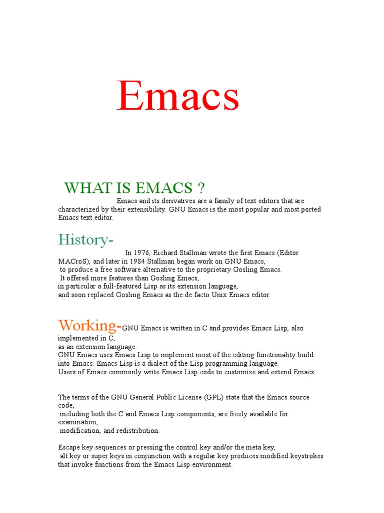 Emacs | PDF