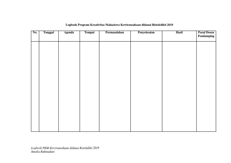 Logbook Tulis Tangan | PDF