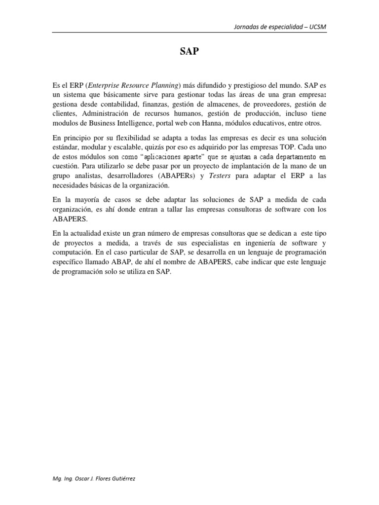 001 - 1 Intro Minisap Abap | PDF | Planificación de recursos ...