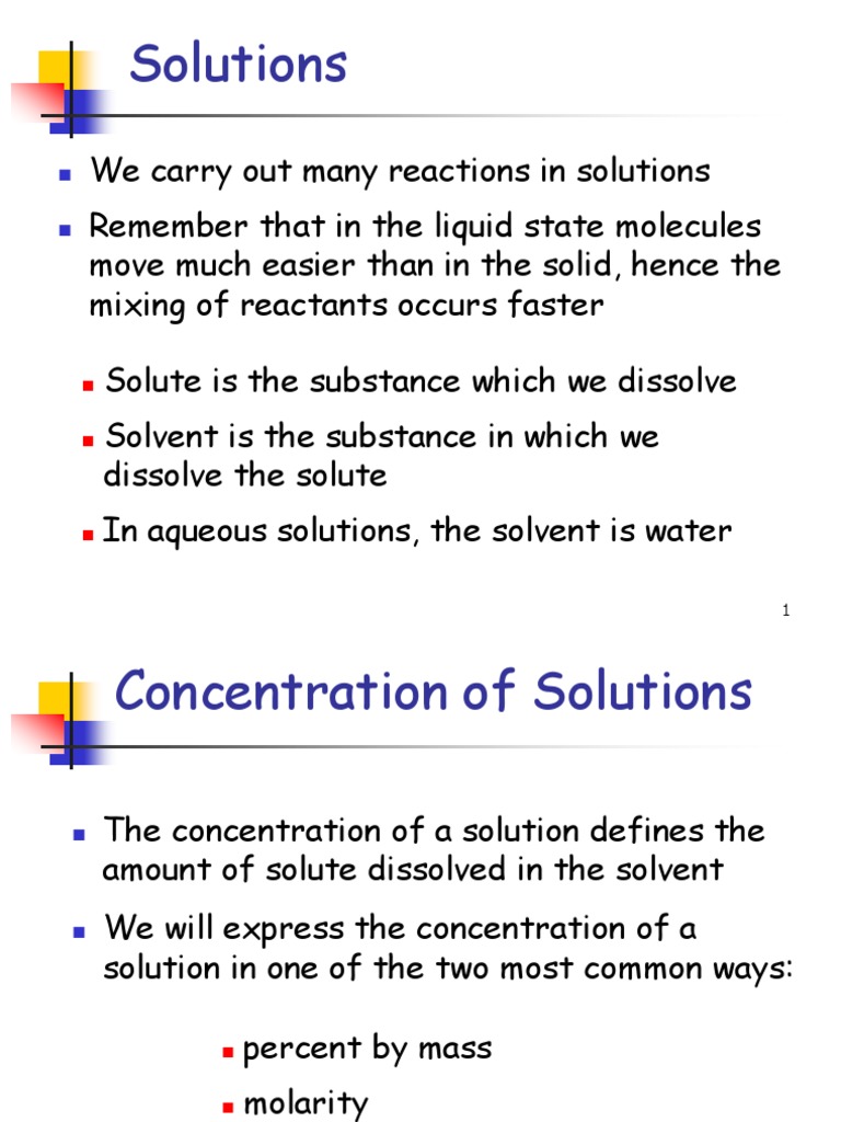 Lecture5 Web | PDF | Aqueous Solution | Solution
