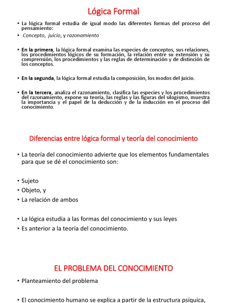 Lógica Formal | PDF | Conocimiento | Teoría