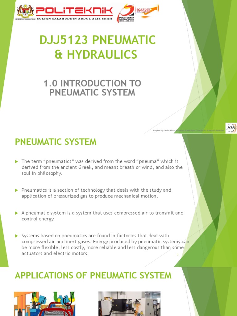 C1 - Introduction To Pneumatic System | PDF | Pneumatics | Piston