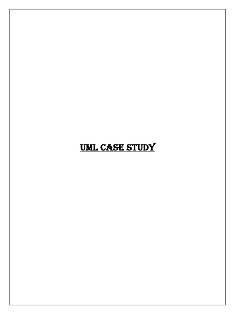 Uml Super Market Case Study | PDF | Supermarket | Computing