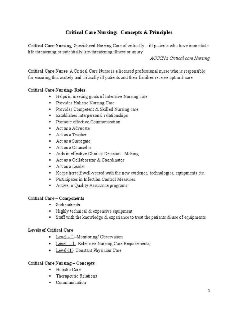 Critical Care Nursing | Download Free PDF | Intensive Care Medicine ...