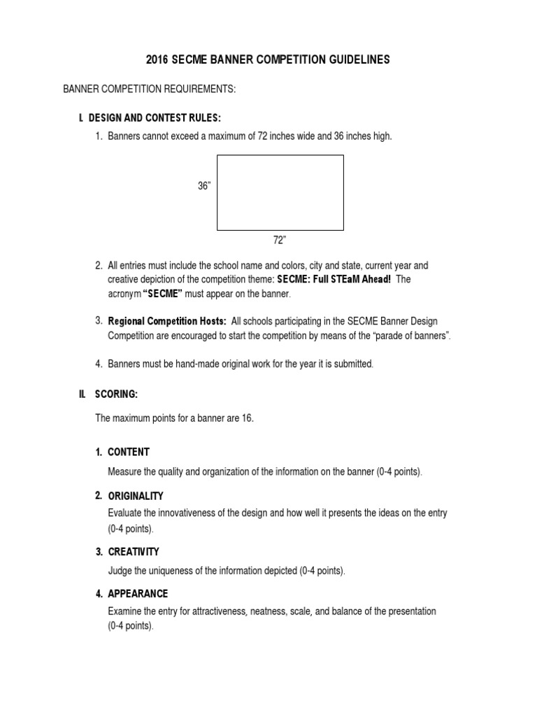 2016 Banner Competition Guidelines | PDF | Design | Creativity