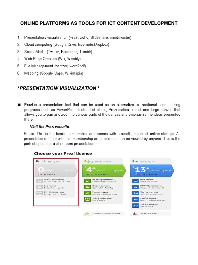 Handouts Online Platforms | PDF | Evernote | Websites