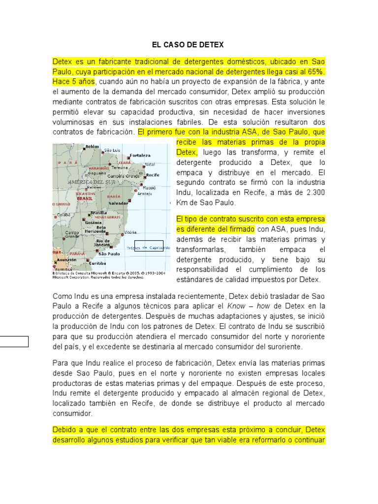 4 Caso - de - Detex | PDF | Mercado (economía) | Logística
