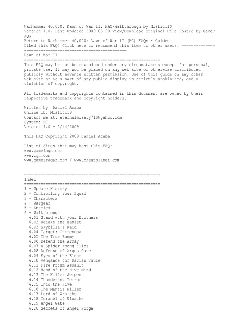 Dow 2 | PDF | Infantry | Wars & Military