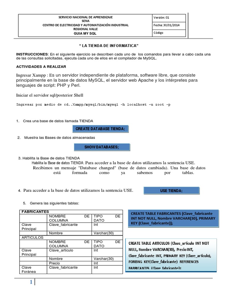 Ejercicio SQL Tienda Informatica | PDF | SQL | Mi sql