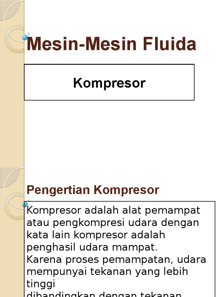 Mesin Fluida-Kompresor 01 | PDF