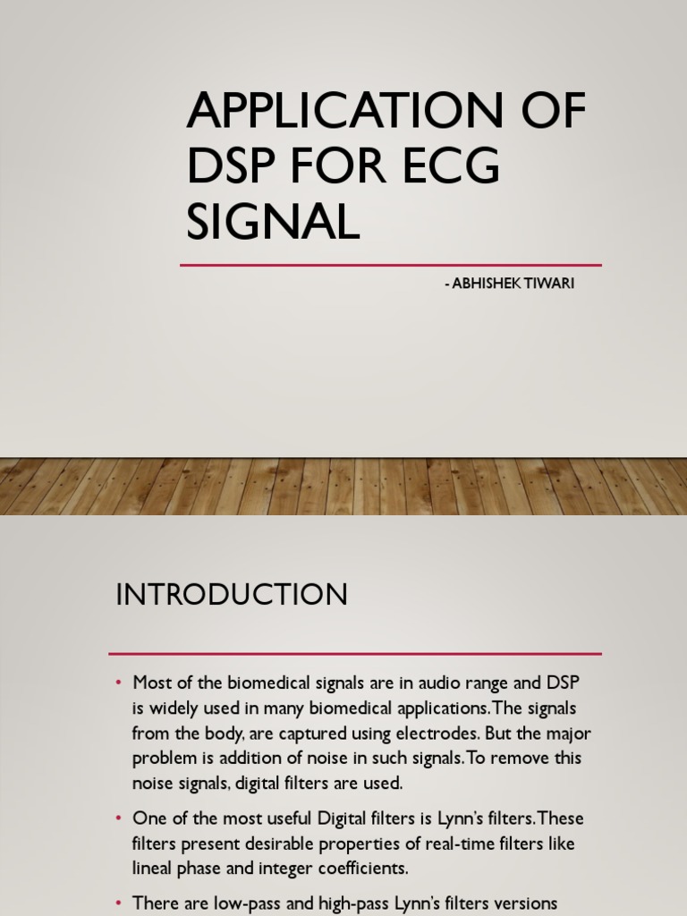 Application of DSP For ECG Signal | PDF