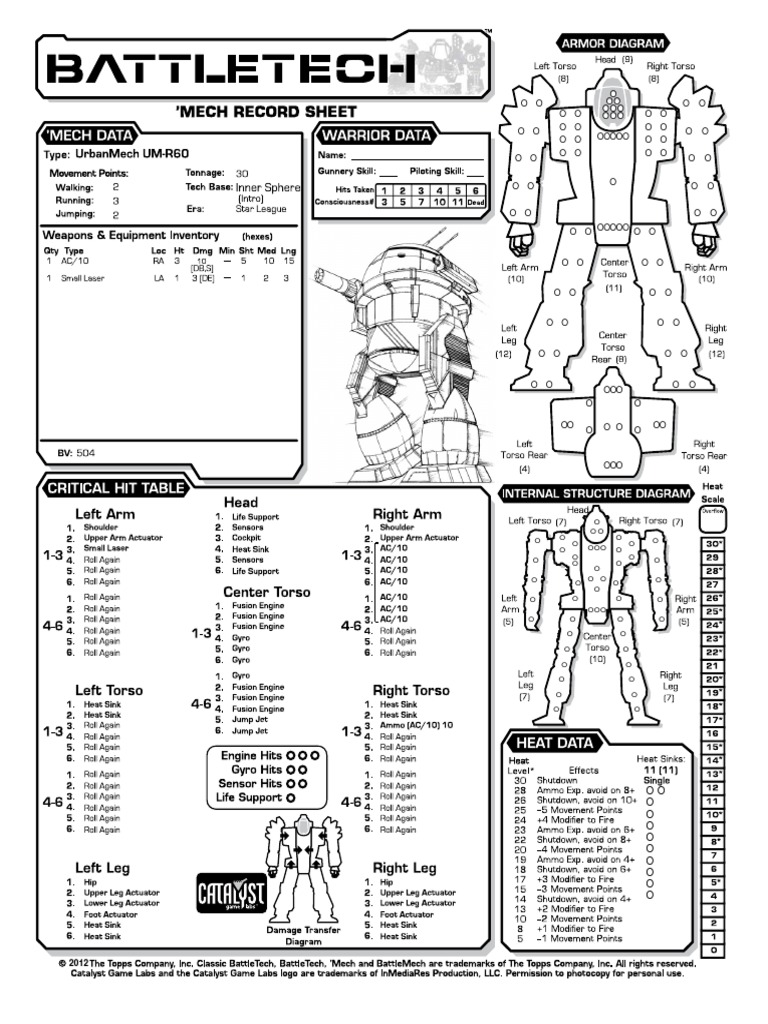 UrbanMech UM-R60: Visão Geral | PDF