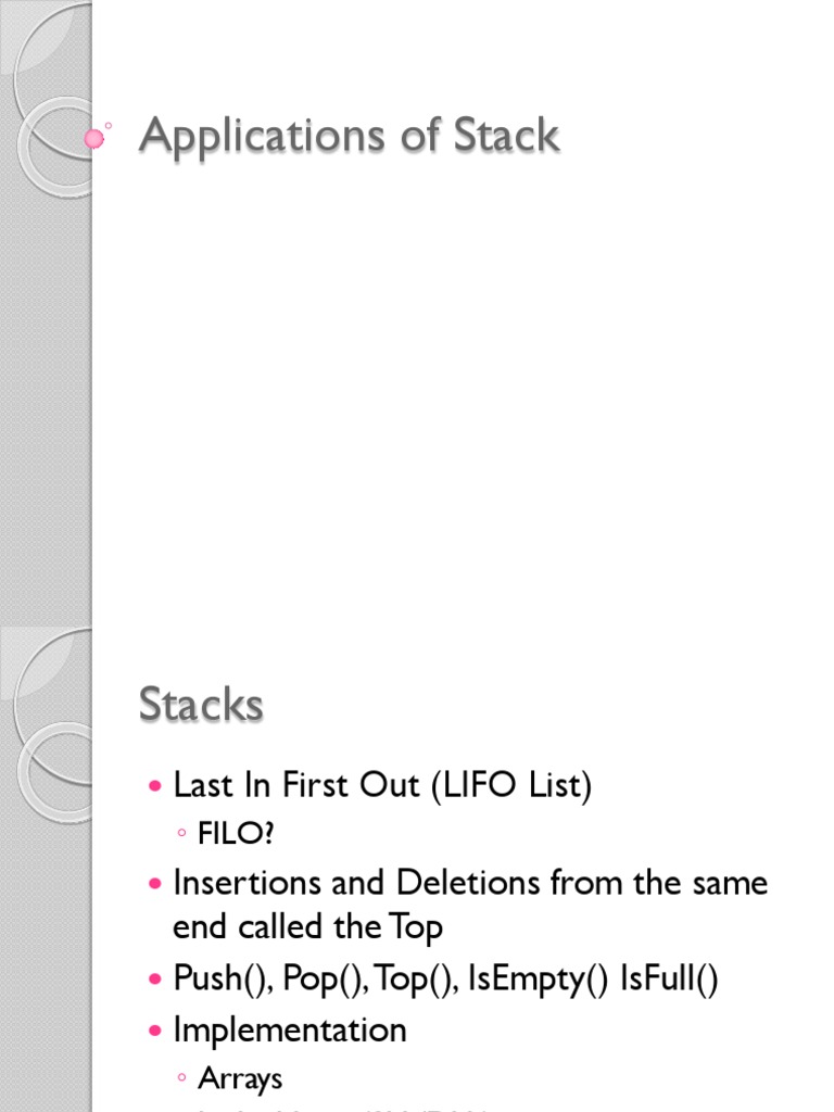 Applications of Stack | PDF | Notation | Computer Programming