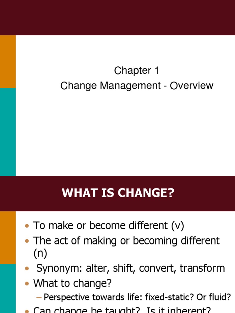Change Management - Overview | PDF | Change Management | System