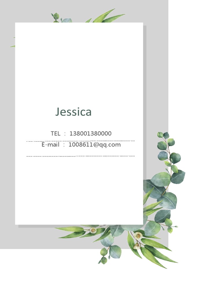 Green Leaf Resume Template | PDF | Design | Creativity
