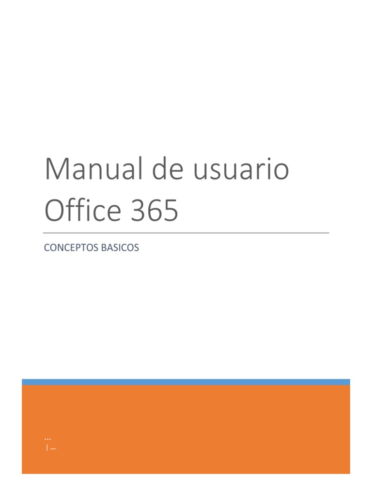 Manual de Usuario Office 365 | PDF | Microsoft Office | Oficina 365