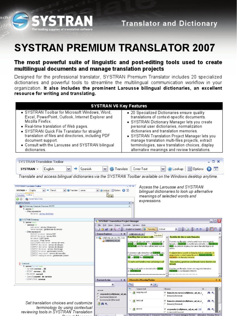SYSTRAN Premium Translator | PDF | Translations | Internet Explorer