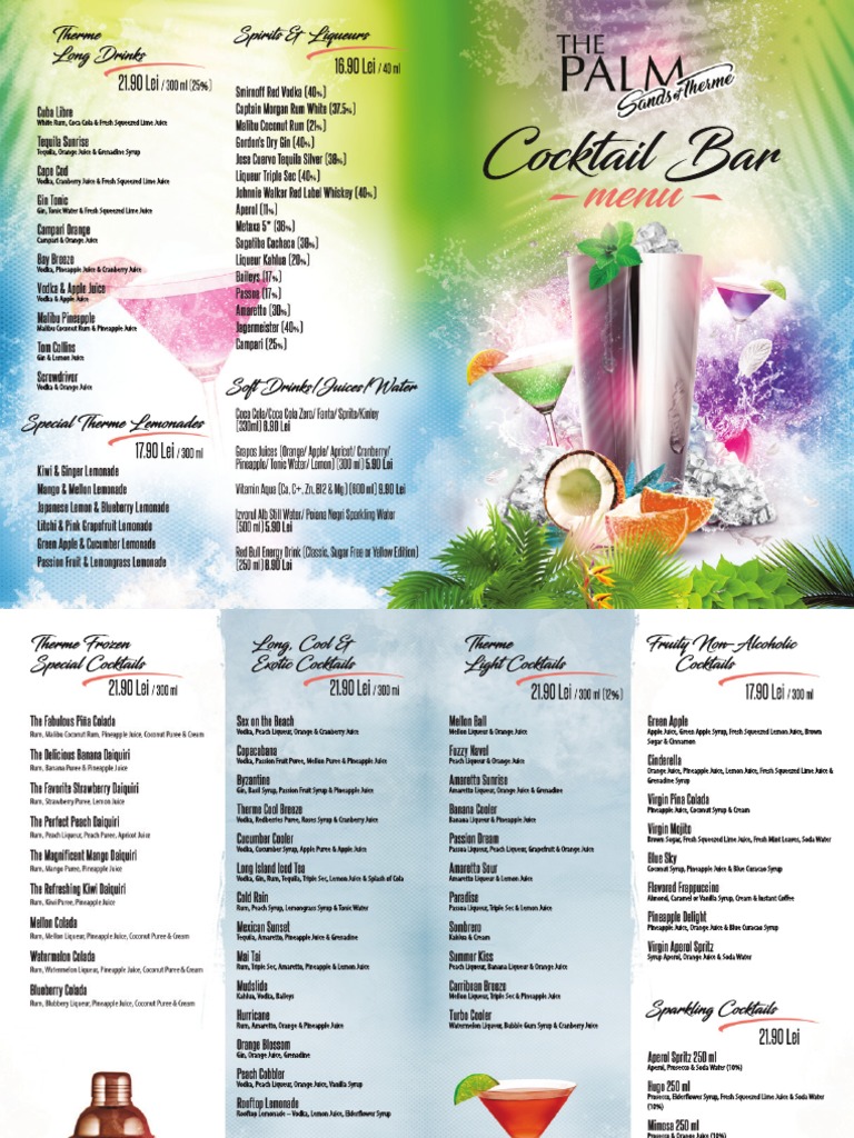 Cocktail Bar Menu | PDF