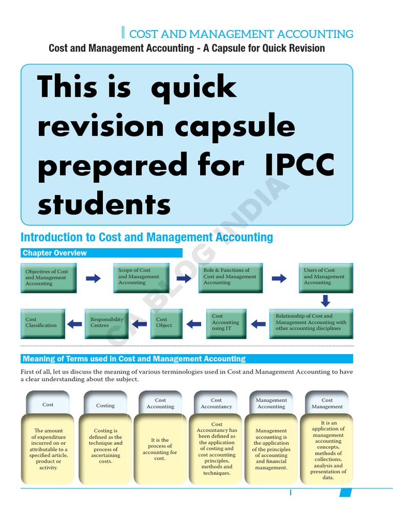 Understanding the Fundamentals of Cost and Management Accounting | PDF ...