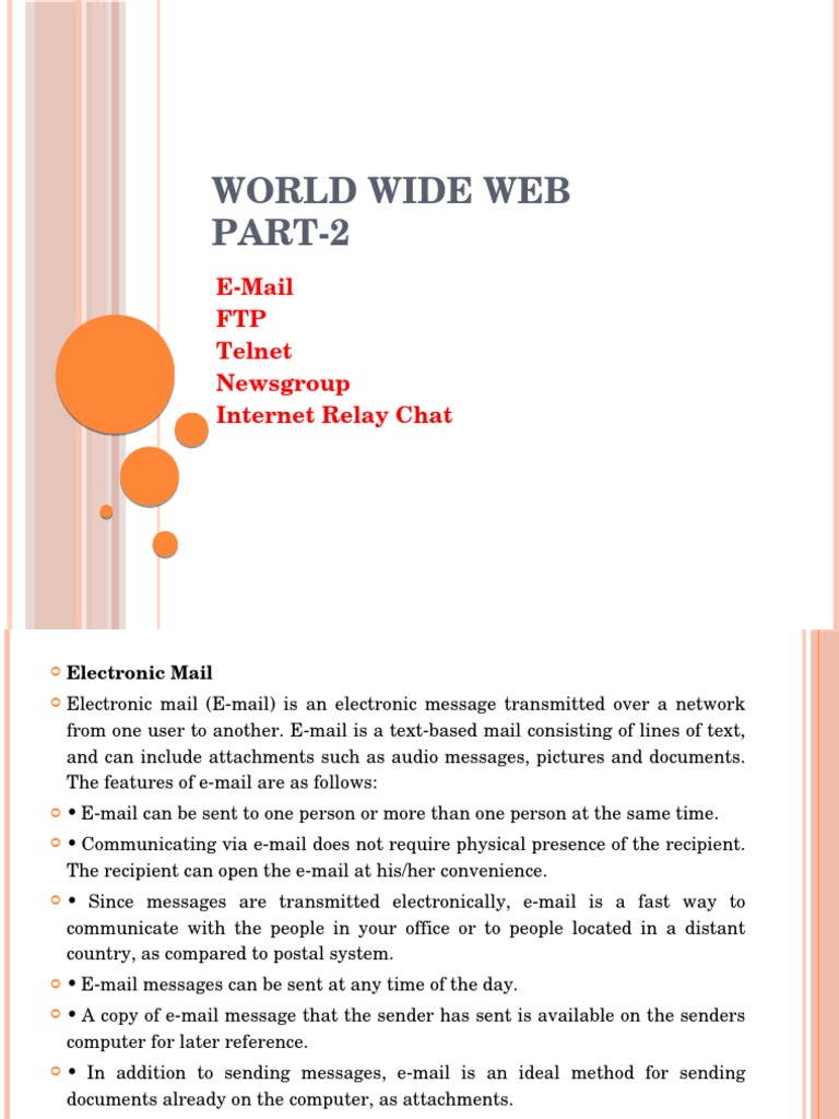 World Wide Web Part 2 | PDF | File Transfer Protocol | Port (Computer ...