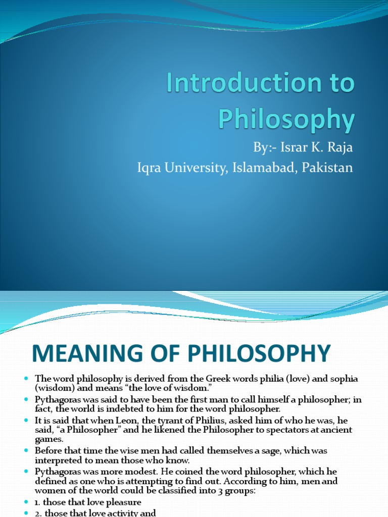 Introduction To Philosphy | PDF | Epistemology | Rationalism