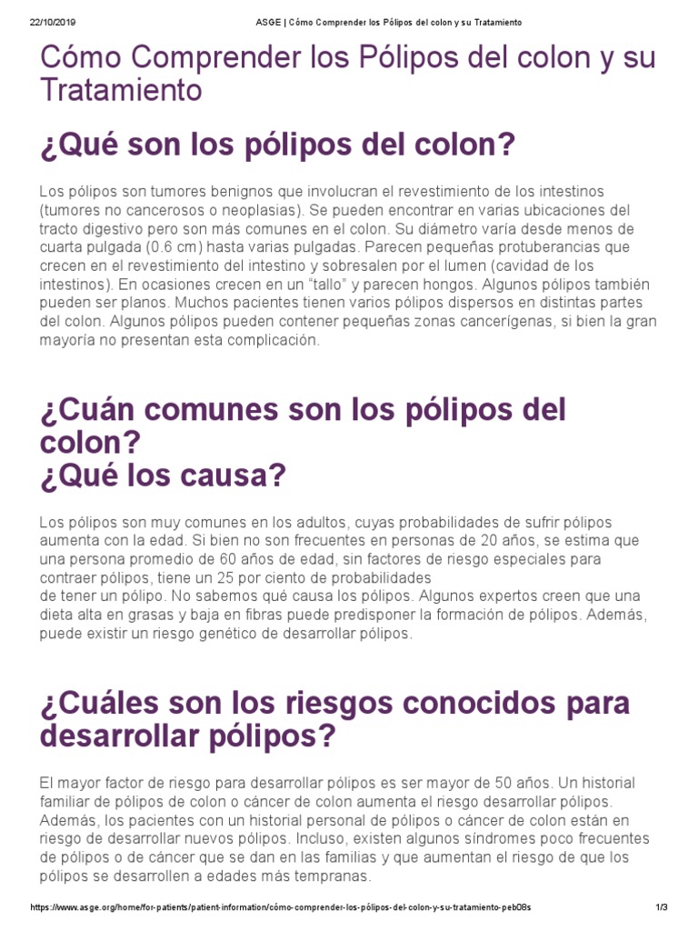 Cómo Comprender los Pólipos del colon y su Tratamiento | Cáncer ...