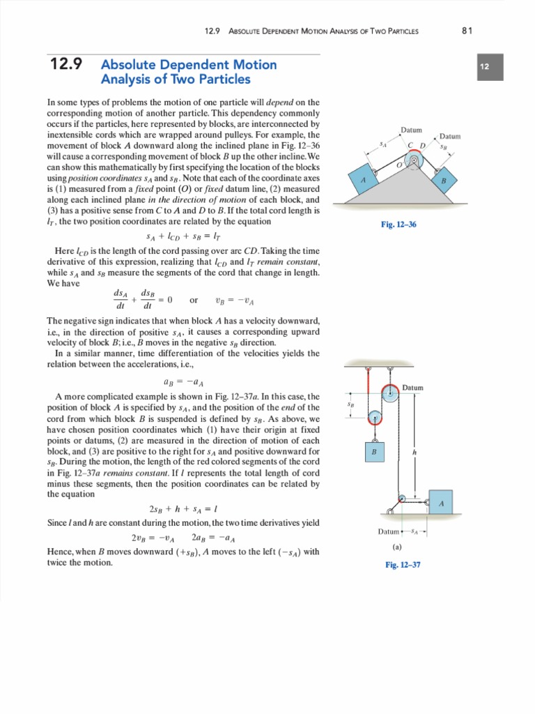 000 Chapter 12 Kinematics of A Particle 081-106 PDF | PDF | Euclidean Vector | Acceleration