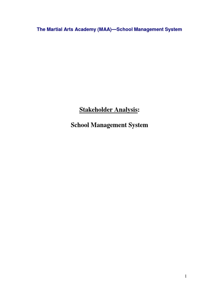 School Management System Analysis | PDF