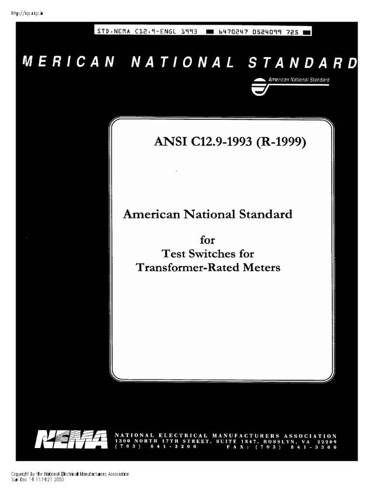 Ansi C12-9 PDF | PDF