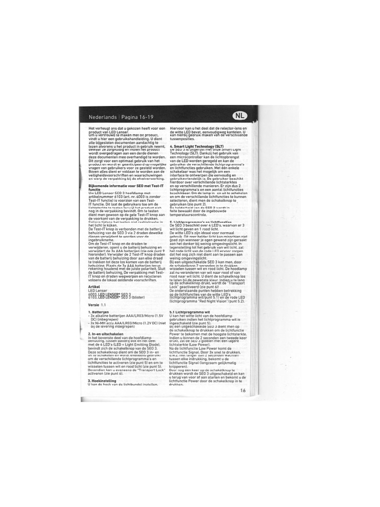 Led Lenser Seo 3 Manual PDF | PDF