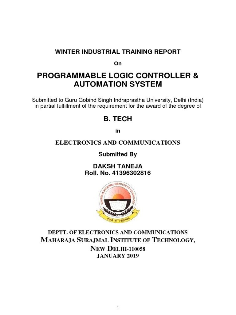 Java Training Report Pdf Programmable Logic Controller Automation 