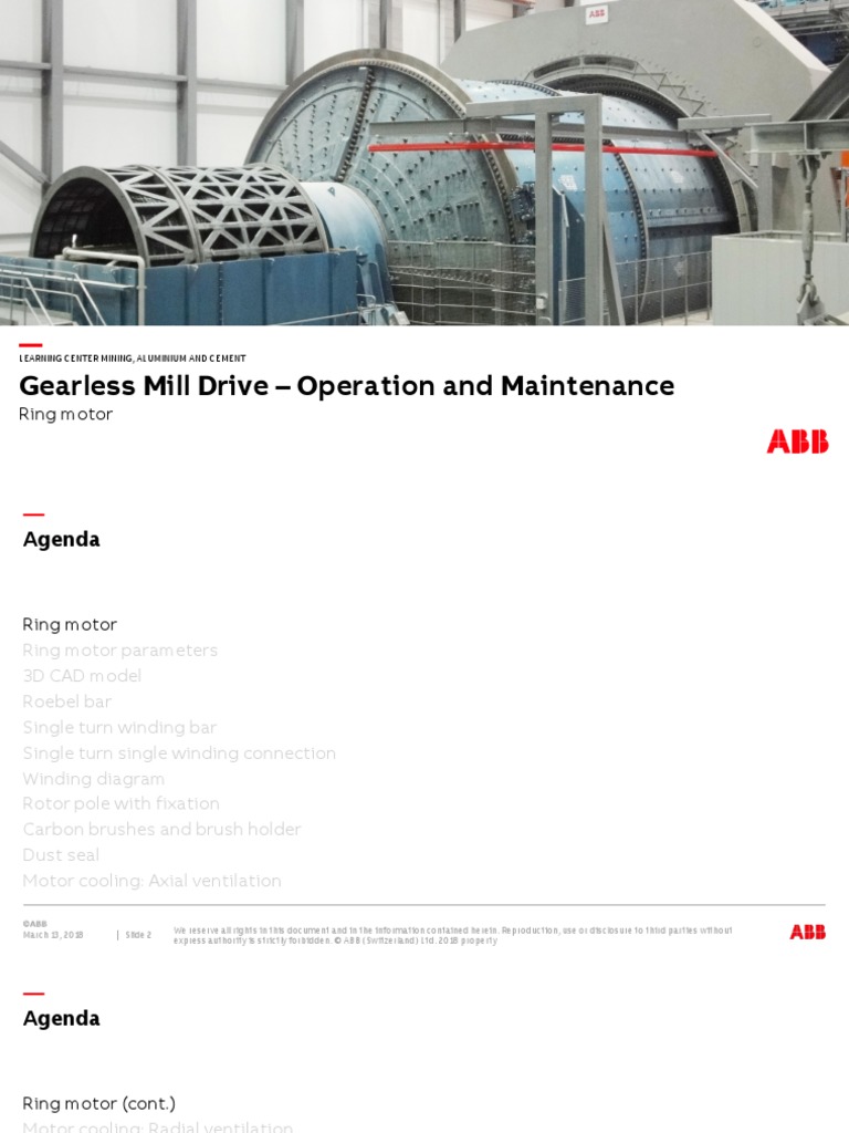 Gearless Mill Drive - Operation and Maintenance: Ring Motor | PDF ...